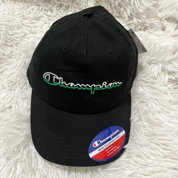 Champion | Accessories | New Champion Baseball Cap Black White Green ...